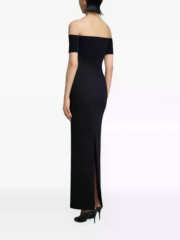 Solace London Nile Off-shoulder Maxi Dress - Black