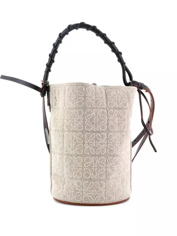 Loewe Gate Anagram Jacquard Canvas Medium Bucket Bag