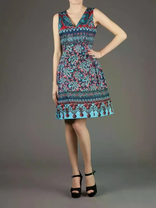 Linda Farrow Printed Lantern Dress