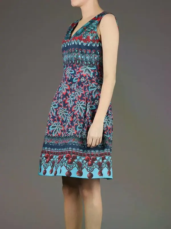 Linda Farrow Printed Lantern Dress