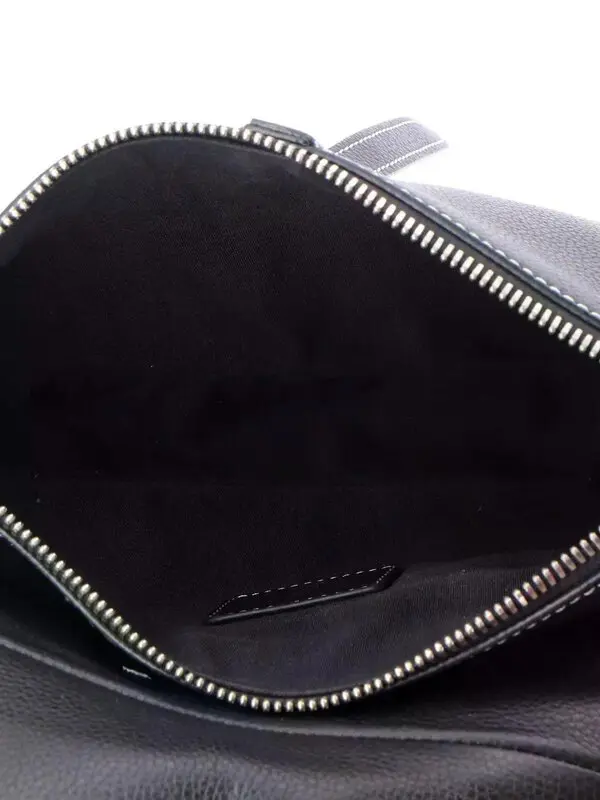 Dior Kaws Saddle Leather With Applique Crossbody Bag - Black