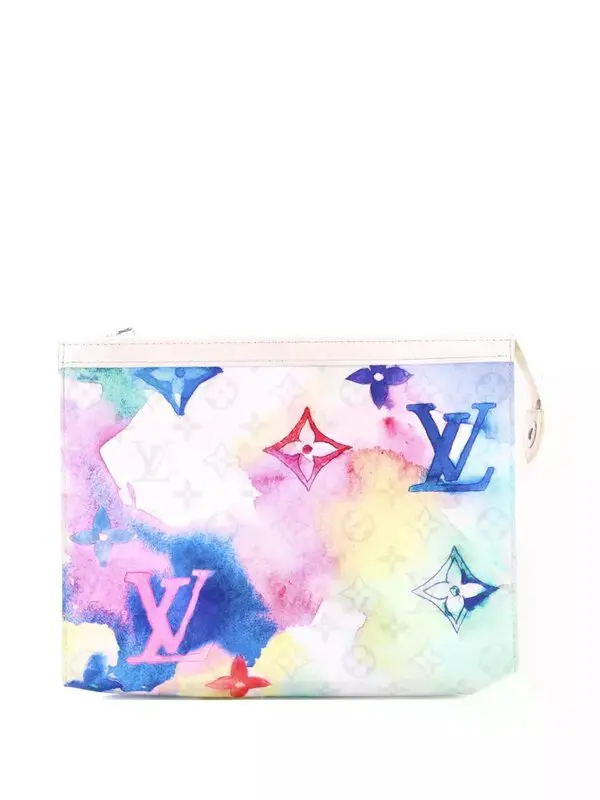 LOUIS VUITTON Limited Edition Monogram Watercolor Canvas Mm Clutch - Multicolour