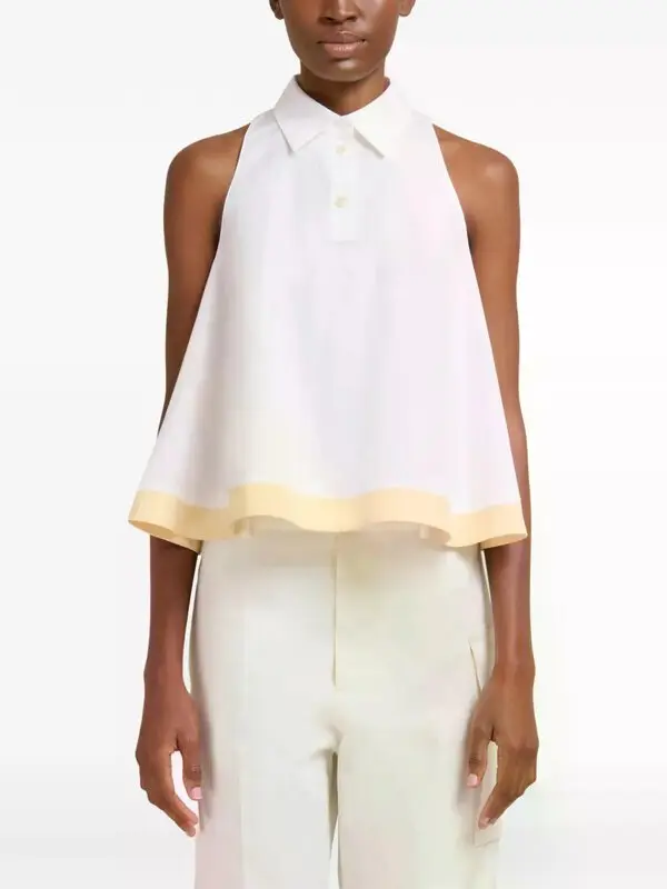 Marni Polo-collar Contrast-hem Shirt