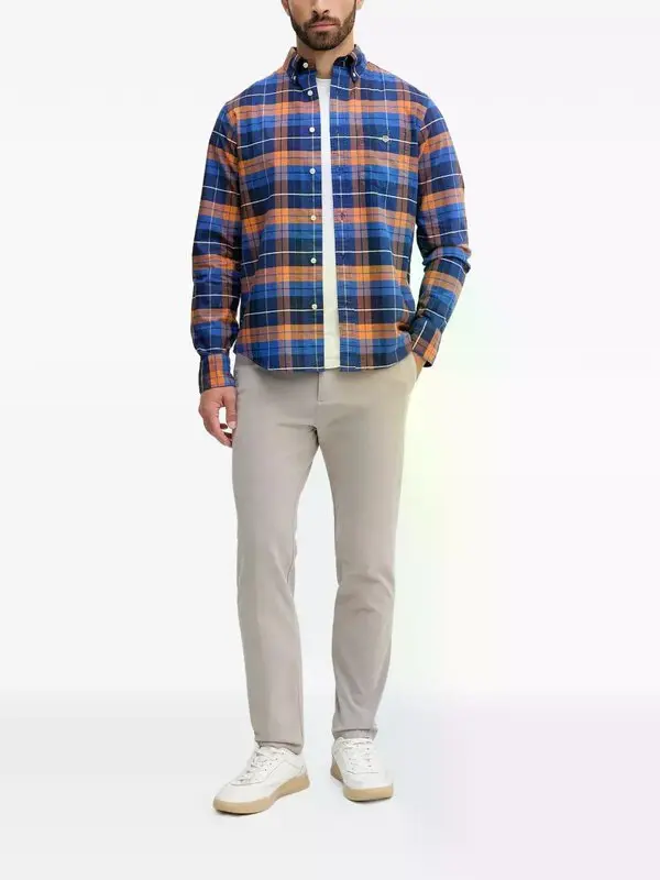 Gant Checked Oxford Shirt - Blue