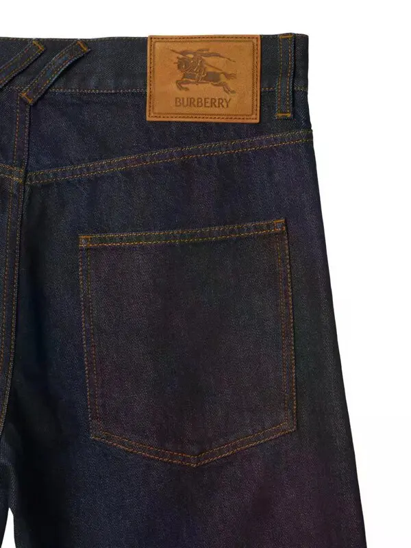 Burberry Turn-up Straight-leg Jeans - Blue