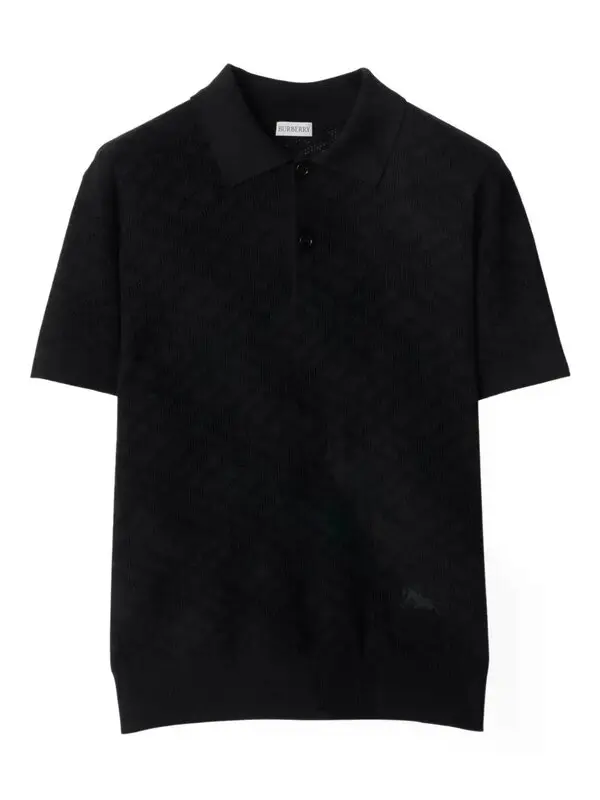 Burberry Check Wool Polo Shirt