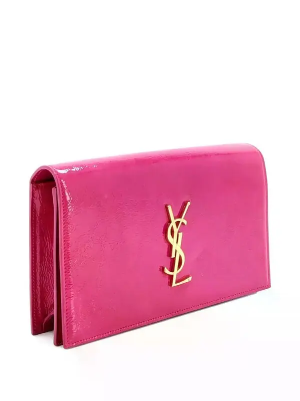 Saint Laurent Classic Monogram Large Clutch - Pink
