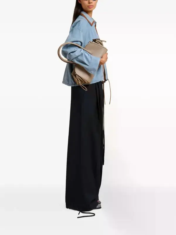 Marni Suede Shirt With Contrast Nappa Leather Trims - Blue