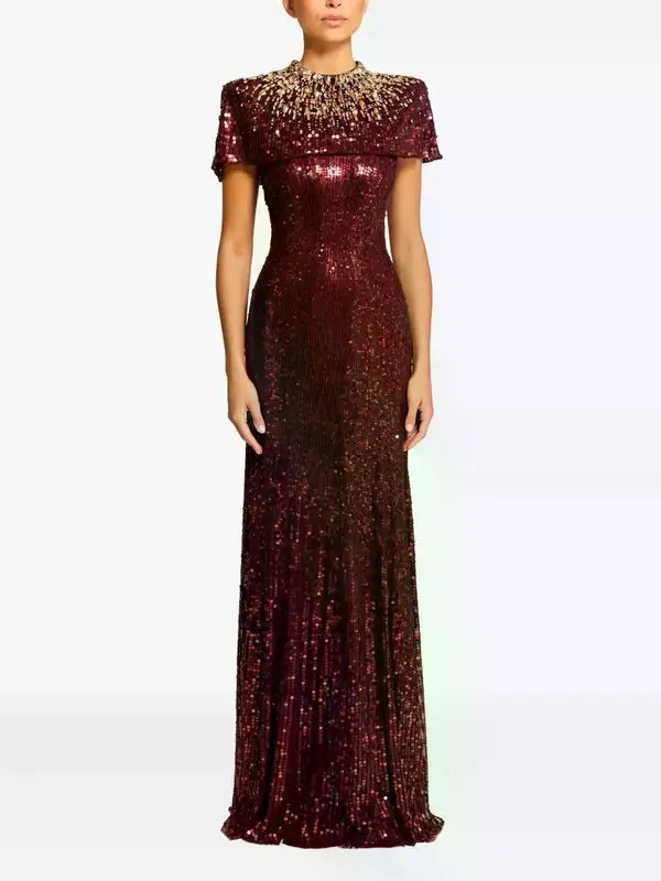 Jenny Packham Sequin-embellished Gown