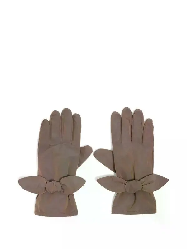 Bimba Y Lola Gloves With Bow Detail - Brown