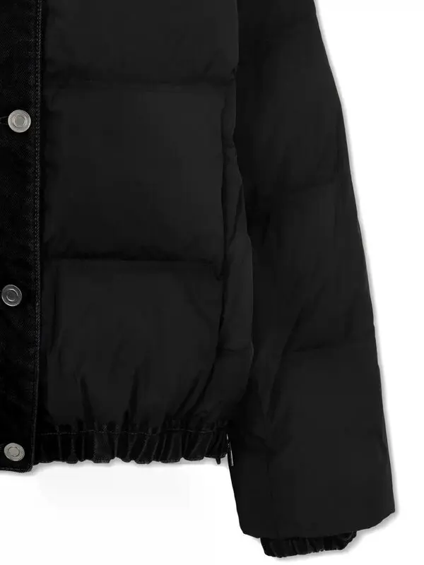 STUDIO TOMBOY Denim-trim Puffer Jacket - Black