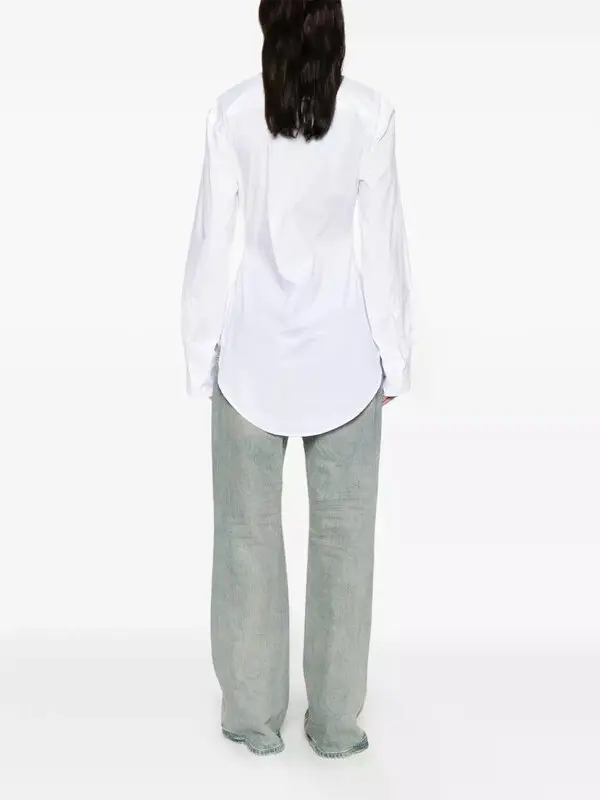 JEAN PAUL GAULTIER Bra-print Cotton Shirt - White