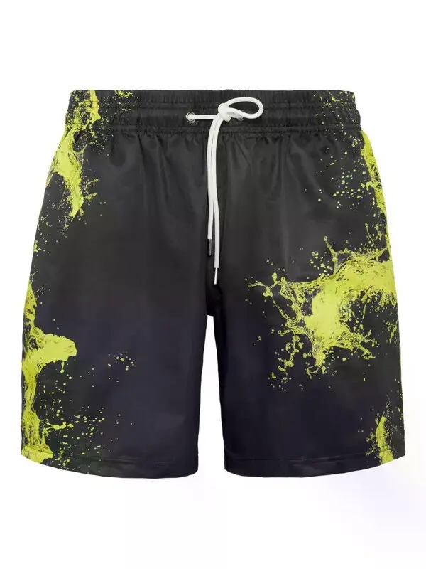 PLEIN SPORT Splash Pattern Shorts - Black