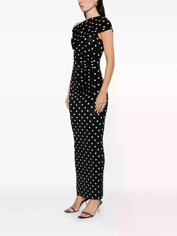 SELF-PORTRAIT Polka Dot Midi Dress