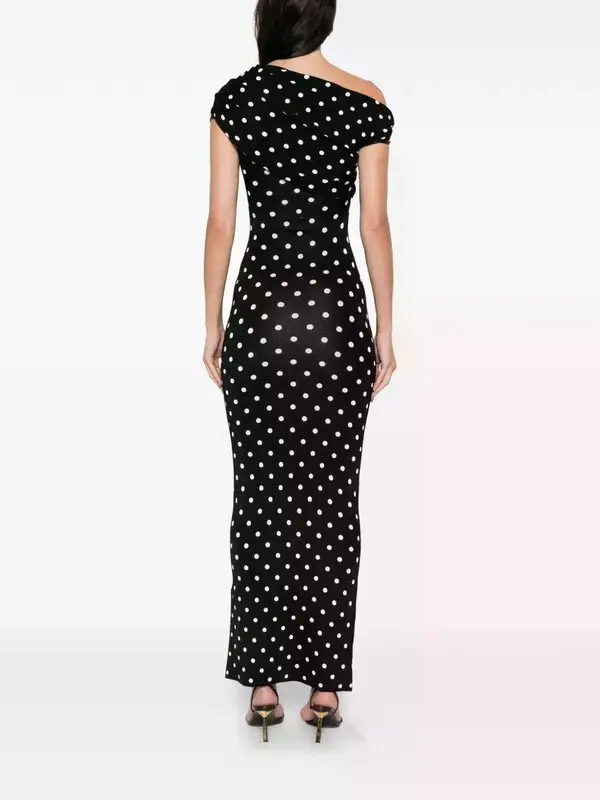 SELF-PORTRAIT Polka Dot Midi Dress