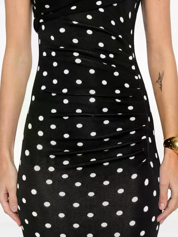 SELF-PORTRAIT Polka Dot Midi Dress