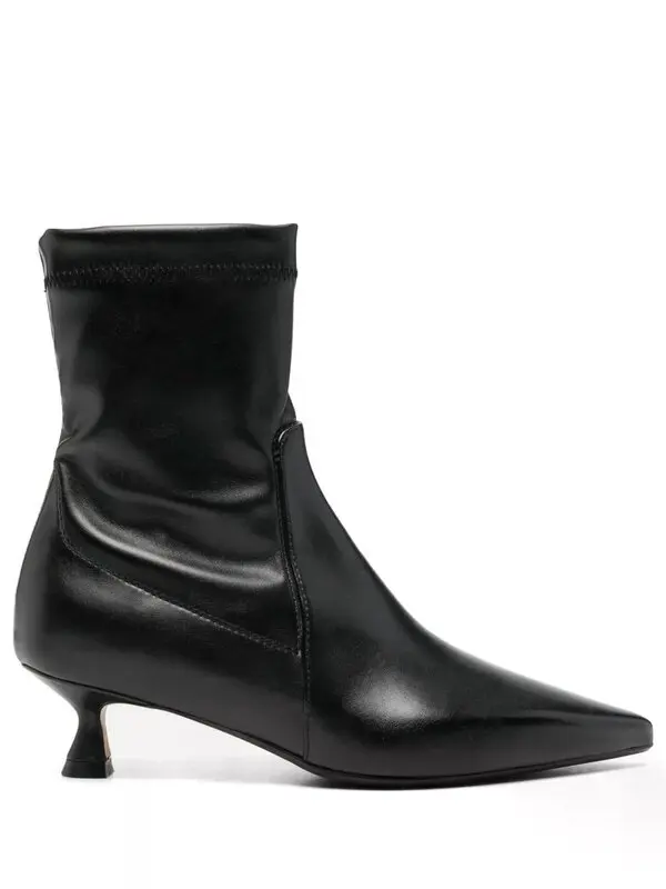 ANNA F. 50mm Leather Ankle Boots