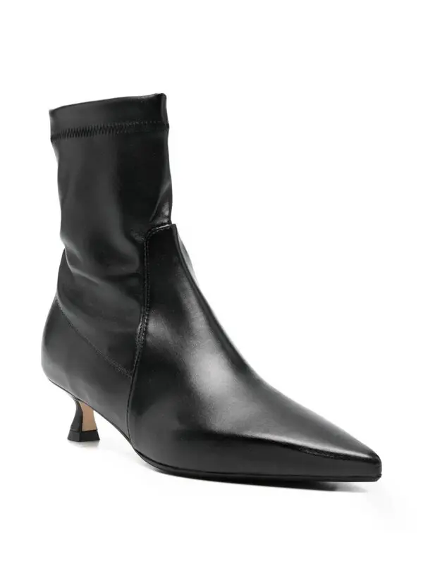 ANNA F. 50mm Leather Ankle Boots