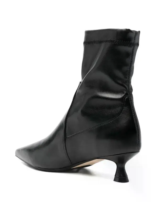 ANNA F. 50mm Leather Ankle Boots
