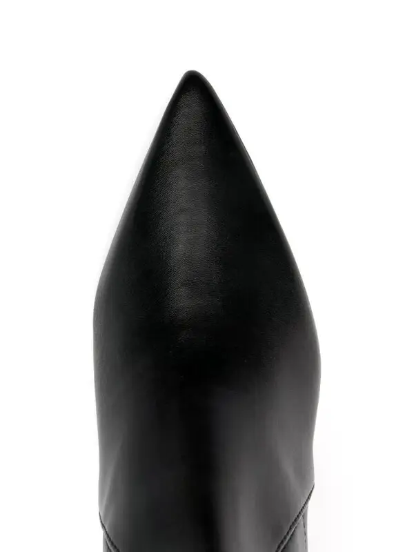 ANNA F. 50mm Leather Ankle Boots