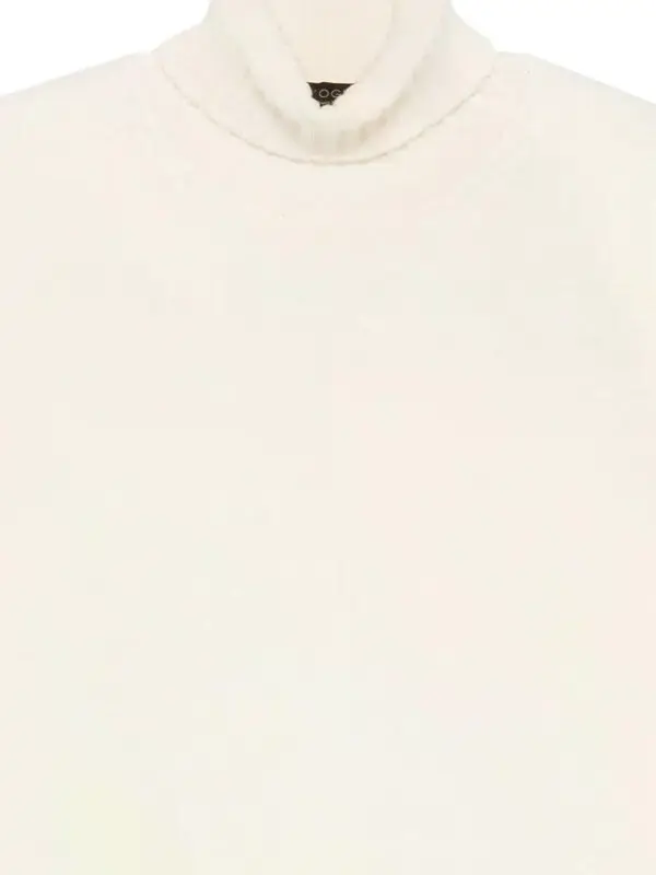 DELL'OGLIO Roll Neck Sweater - White