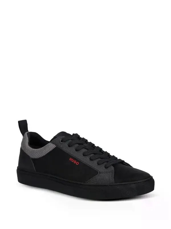 Hugo Panelled Lace-up Sneakers - Black