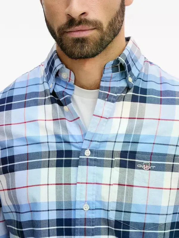 Gant Plaid Oxford Shirt - Blue