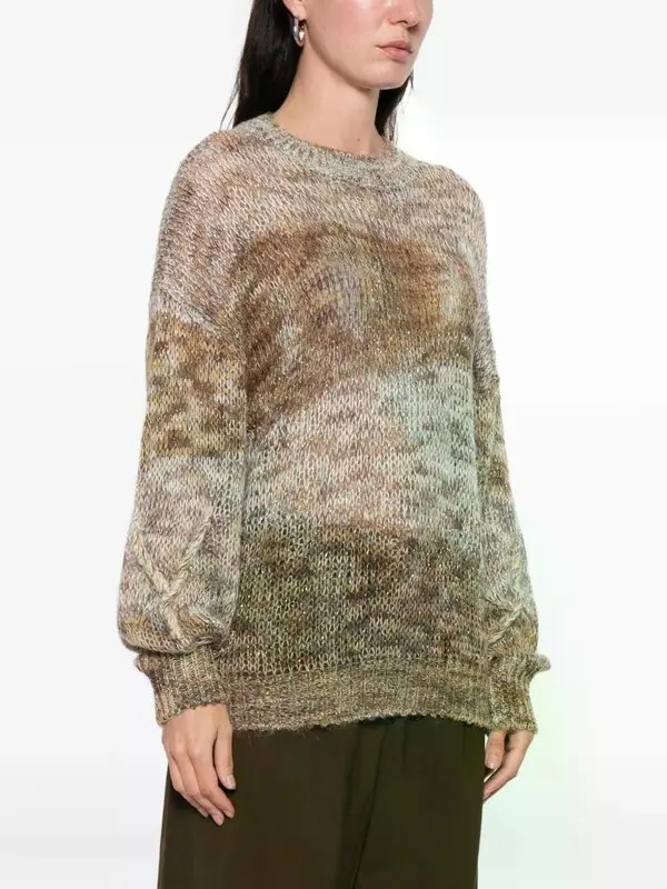 OPEN YY Shimmer Striped Sweater
