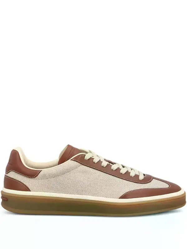 Loro Piana Embossed Logo Tennis Walk Sneakers - Neutrals