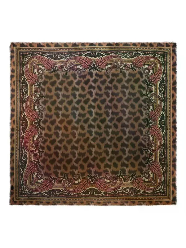 Etro Cashmere-blend Scarf - Brown