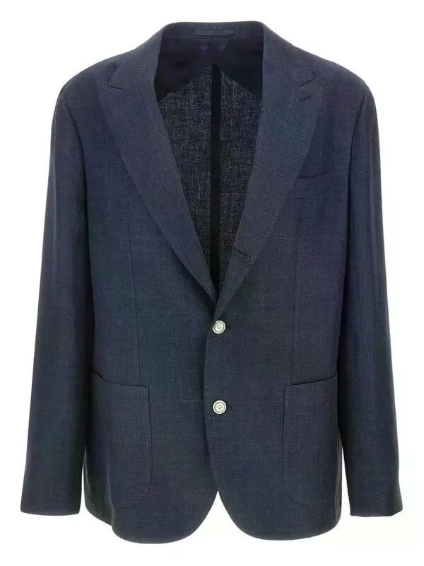 BARBA NAPOLI Peak-lapel Patch-pocket Blazer