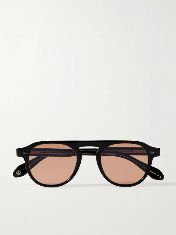 Garrett Leight Harding Aviator-style Sunglasses - Black