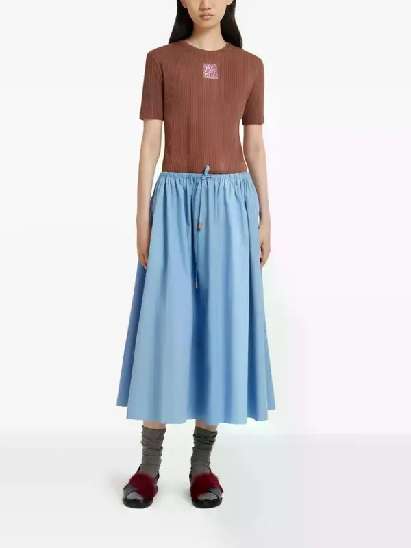 Marni Gathered Midi Skirt - Blue