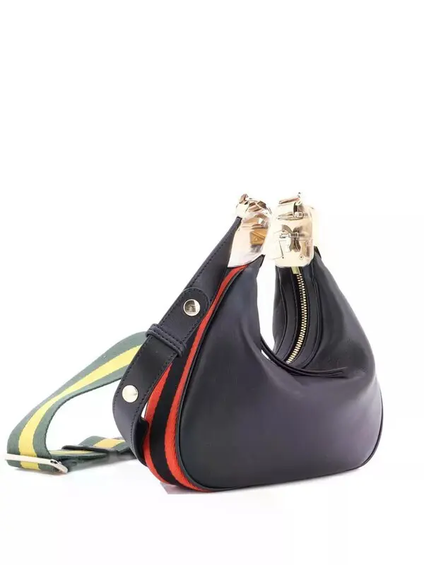 Gucci Attache Small Leather Shoulder Bag - Black
