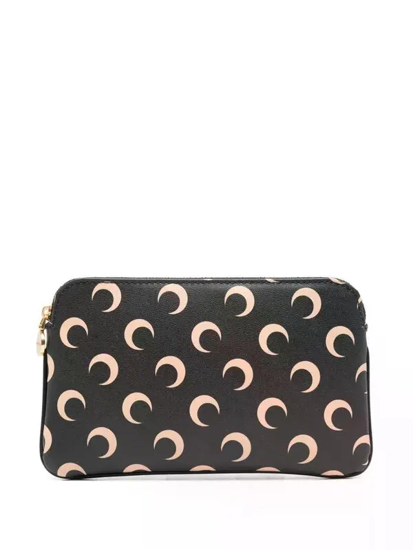MARINE SERRE Printed Zip Pouch - Black