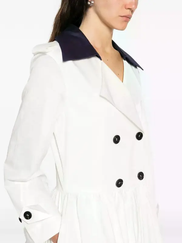 SELF-PORTRAIT Button Pleated Mini Dress