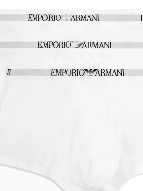 Emporio Armani Logo-waistband Boxers - White