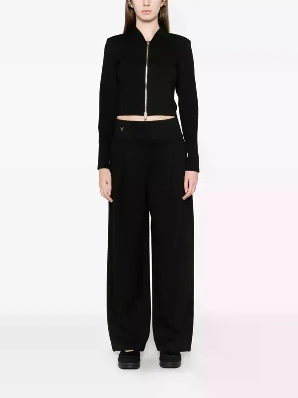 MACRON Pleated Wide-leg Trousers