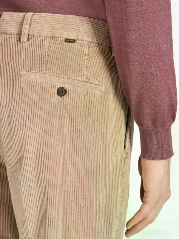 SLOWEAR Straight-leg Corduroy Trousers - Neutrals
