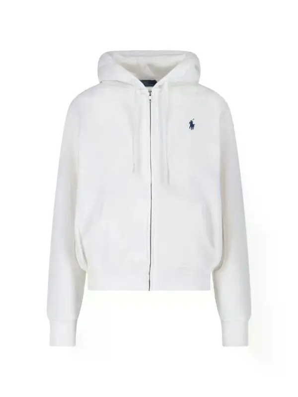 Polo Ralph Lauren Full-zip Fleece Hoodie - White