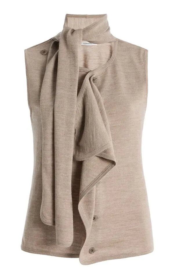 LEMAIRE Ruffled Wool-blend Cardigan