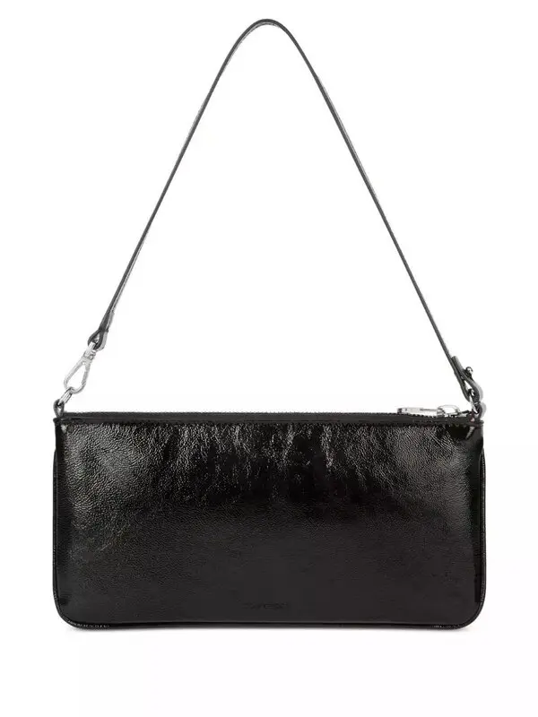 COURREGES Logo-plaque Zipped Pouch - Black