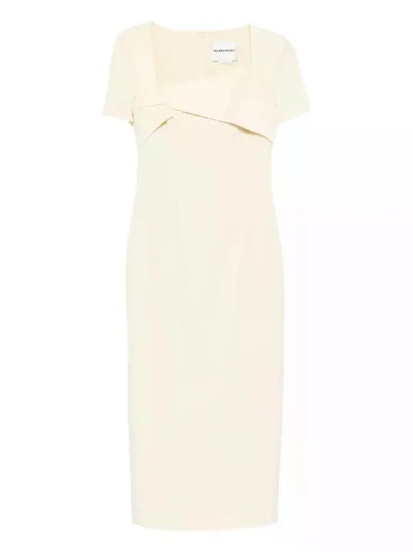Roland Mouret Square-neck Twisted Maxi Dress
