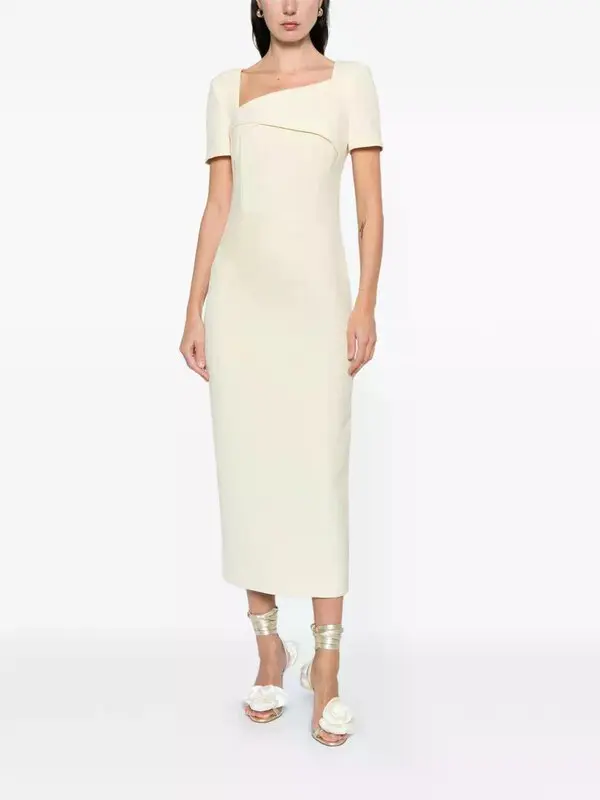 Roland Mouret Square-neck Twisted Maxi Dress