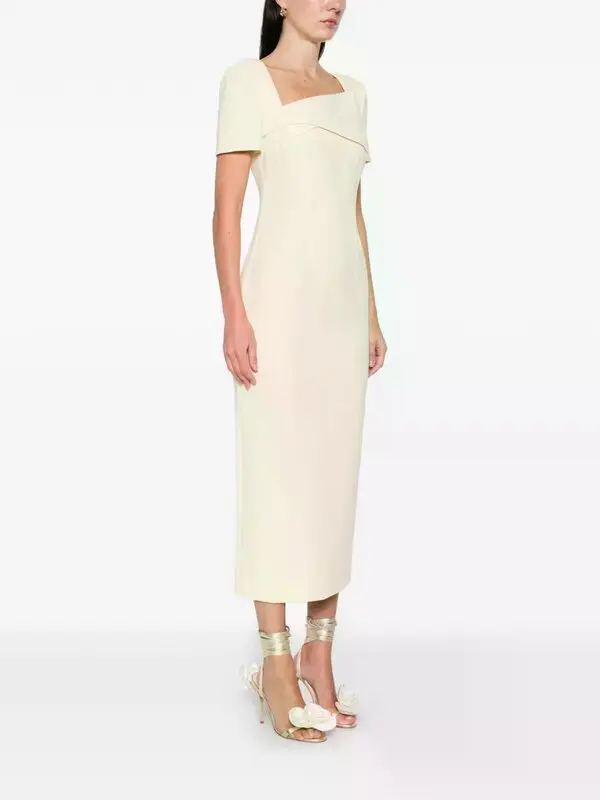 Roland Mouret Square-neck Twisted Maxi Dress
