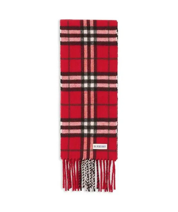 Burberry Narrow Check Cashmere Scarf