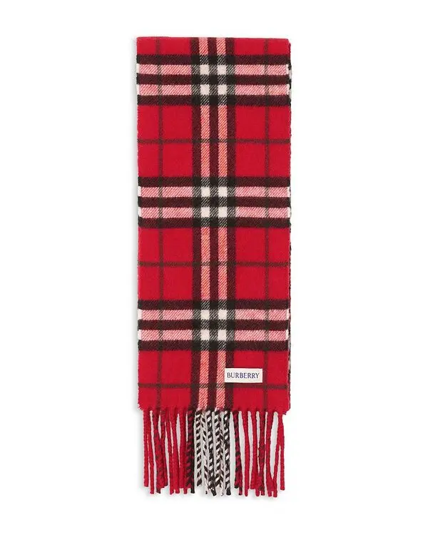 Burberry Narrow Check Cashmere Scarf