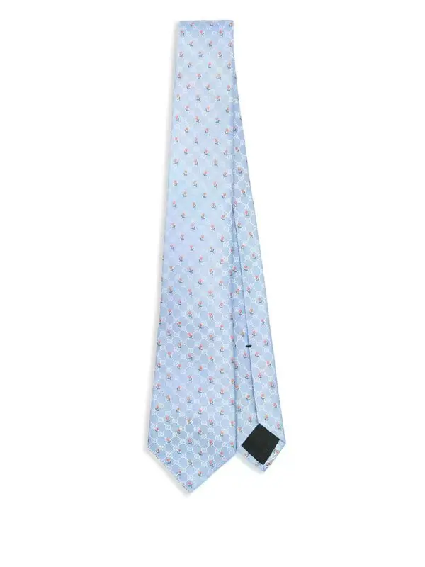 Gucci Monogram Neck Tie - Blue