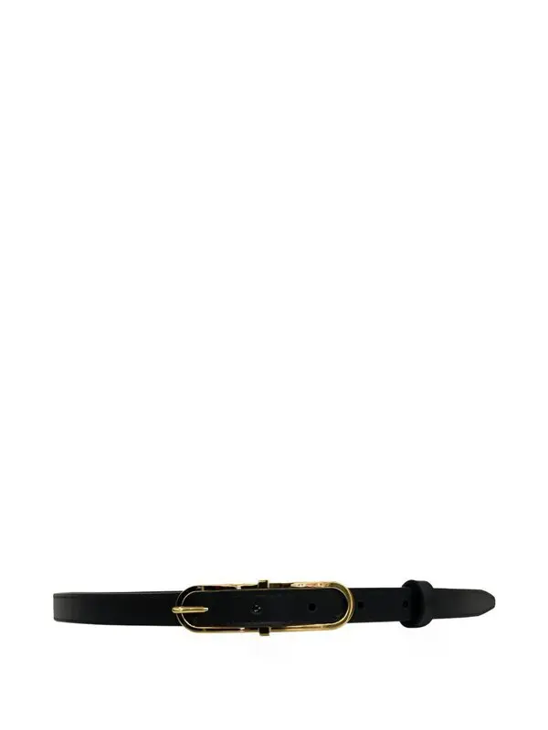 THE ROW Leather Belt - Black