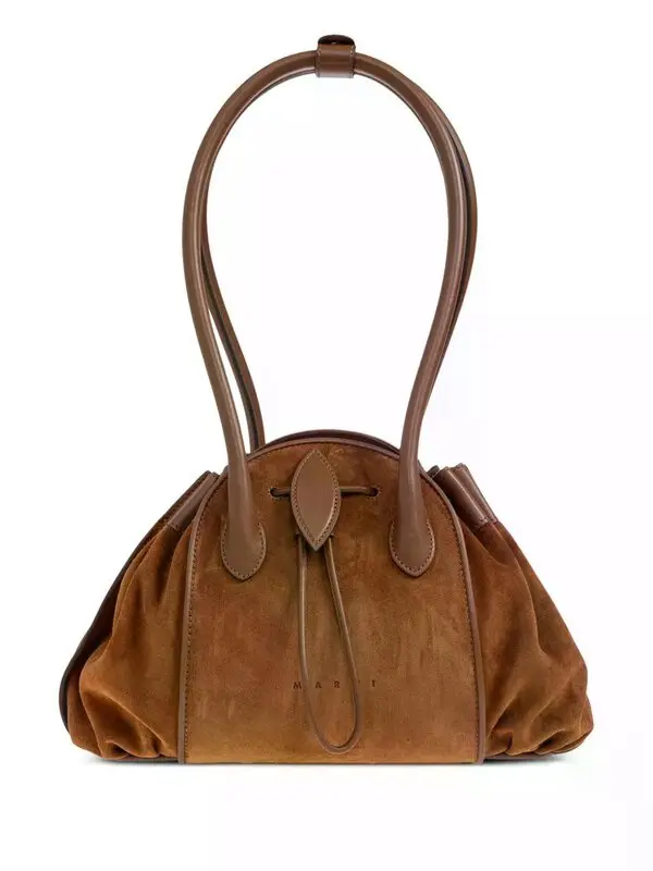 Marni Tulipea Drawstring-closure Shoulder Bag - Brown